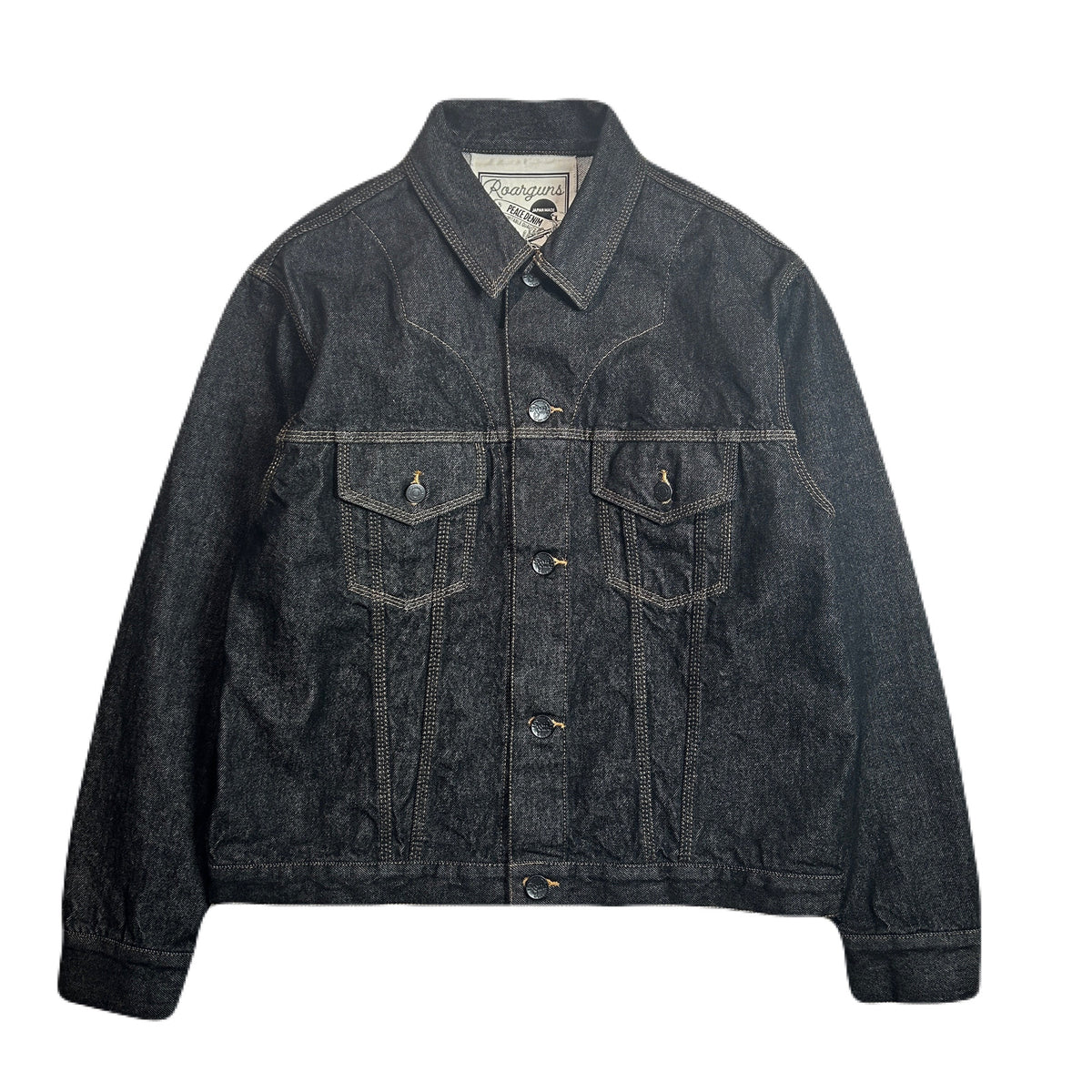 LIMITED EDITION ONE WASH DENIM JACKET / BLACK – roarguns ONLINE STORE