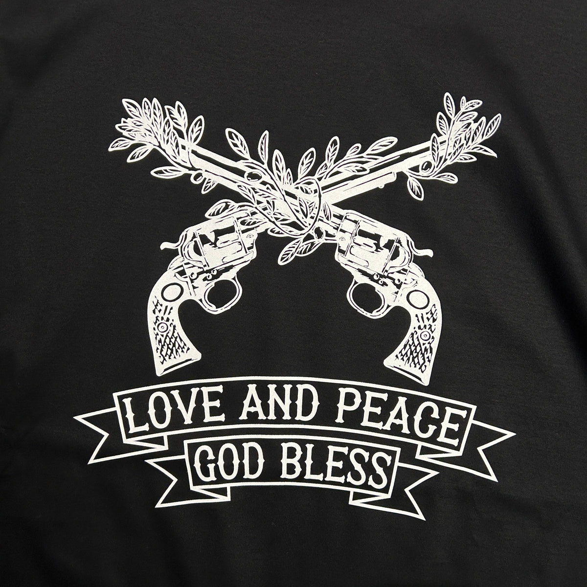 OLIVE TREE CROSSGUN T-SHIRT / BLACK – roarguns ONLINE STORE