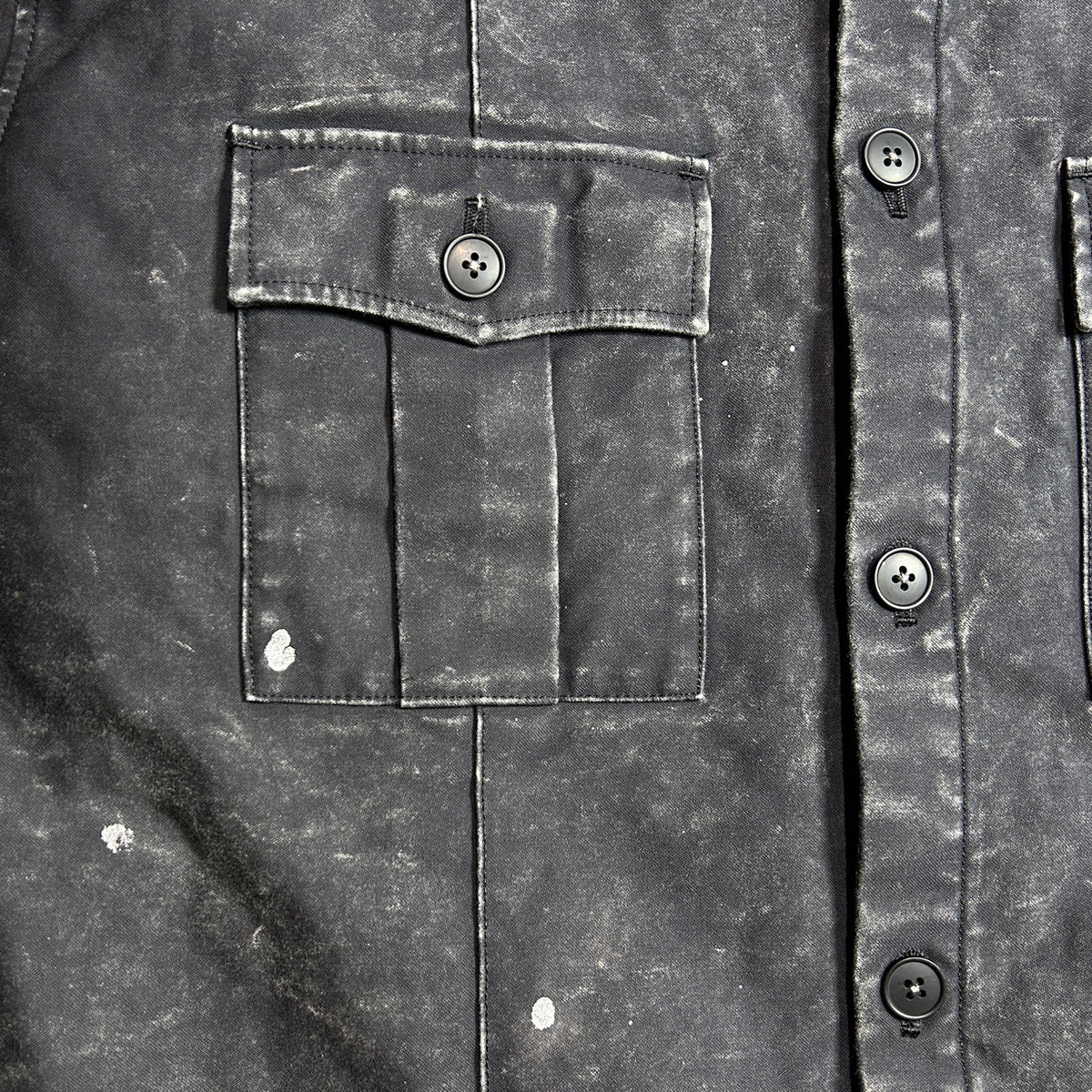 BACK SATIN SHIRT JACKET / BLACK – roarguns ONLINE STORE